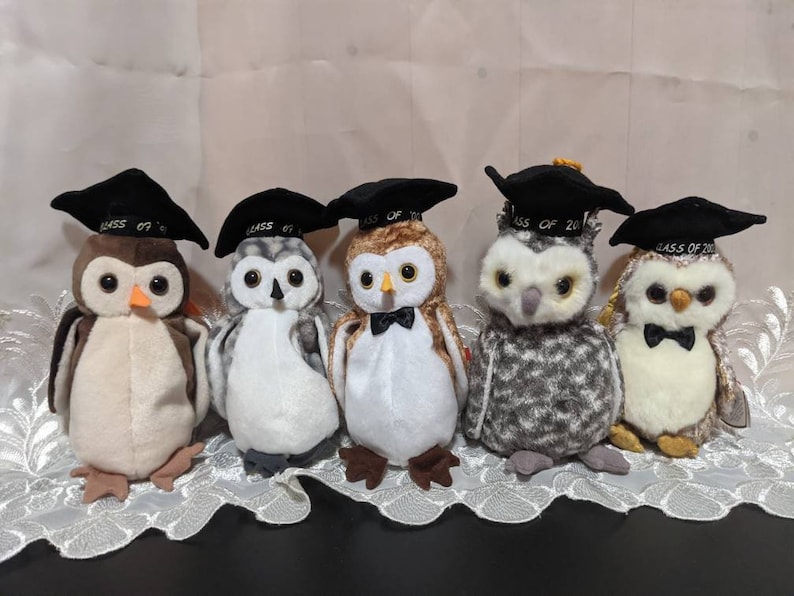 Ty Beanie Babies Vintage Graduation Owls. Choose From Wise - Etsy