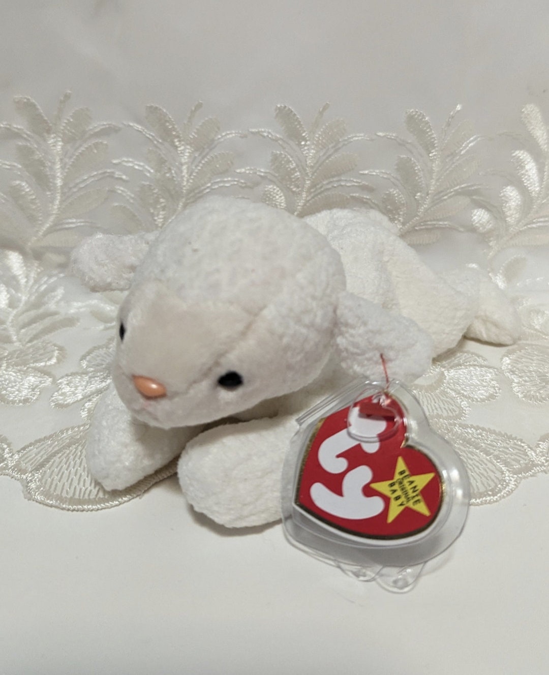 Ty Beanie Baby - Fleece the Cute White Lamb (7in) - Etsy