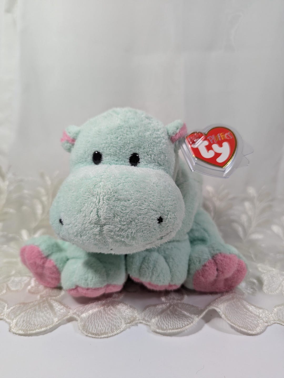 Ty Pluffies Collection Tubby the Hippo 9in rare - Etsy