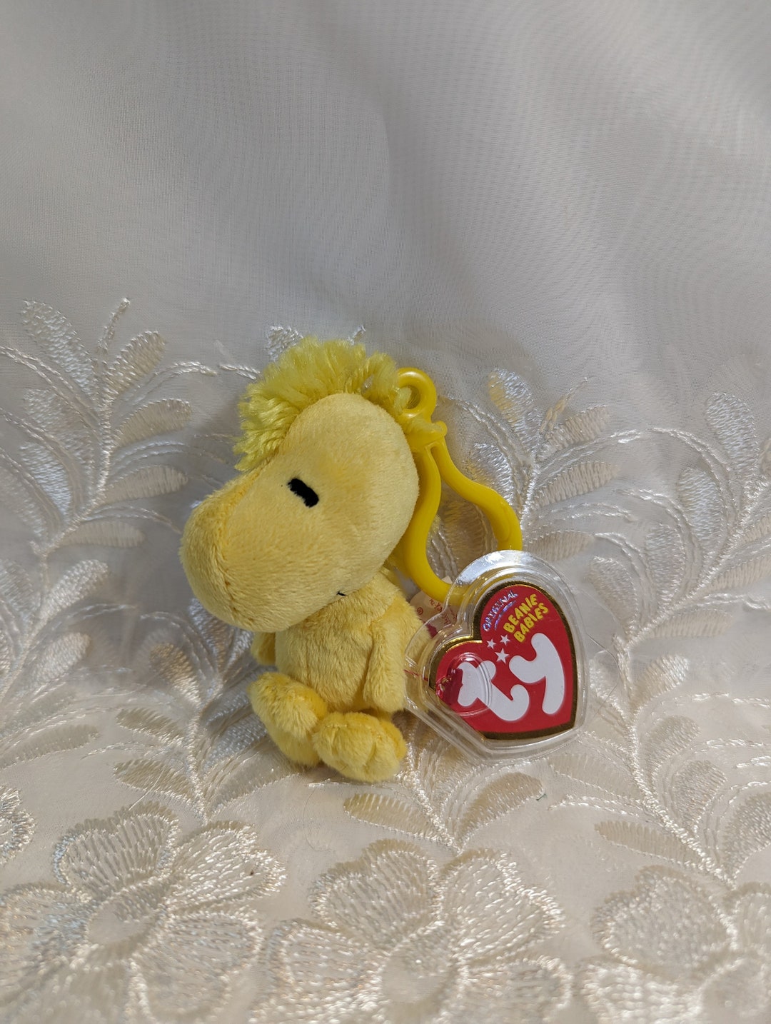 Ty Beanie Baby Clip Woodstock the Bird From Peanuts 4in Plastic ...