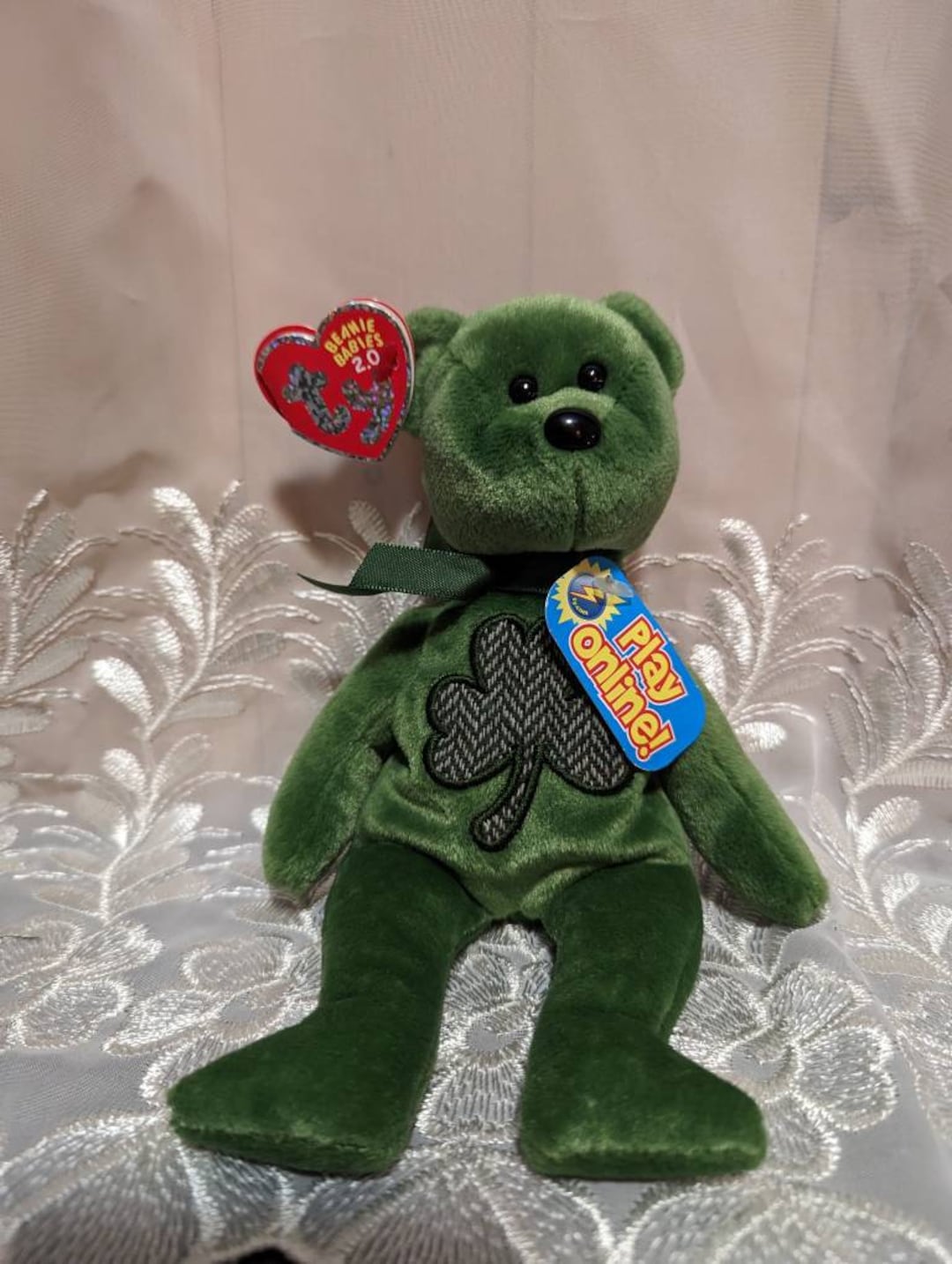 Ty Beanie Babies 2.0 - Luckier the St. Patrick's Day Bear - Mint Plush ...