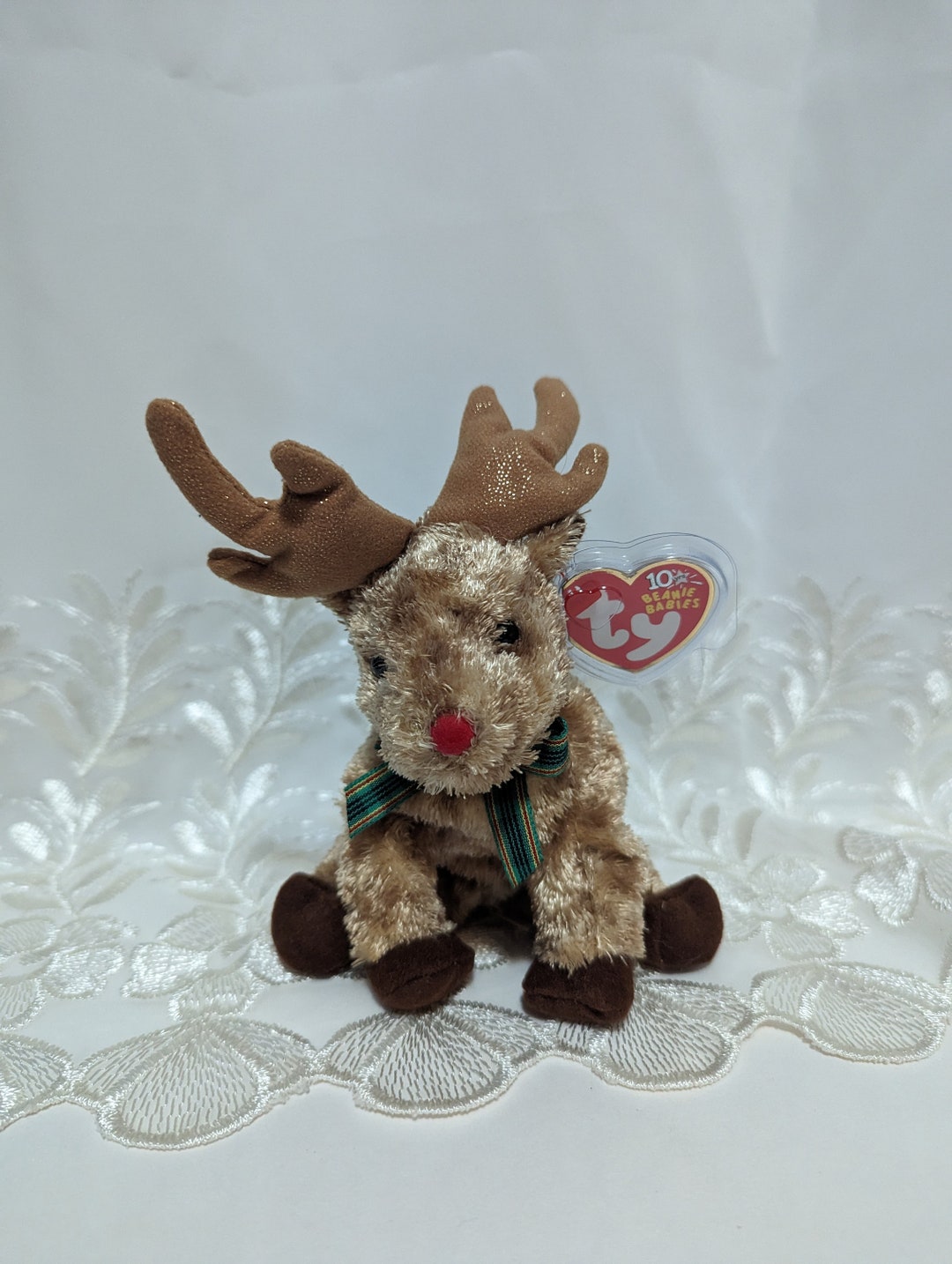 Ty Beanie Baby - Rudy the Reindeer (8in) - Etsy