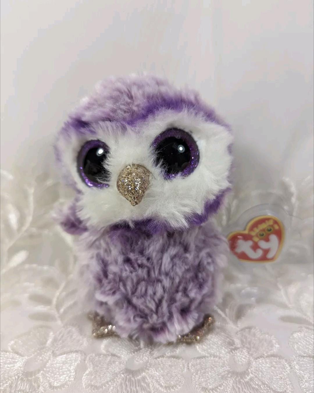 Ty Beanie Boo - Moonlight the Purple Owl (6in) - Etsy