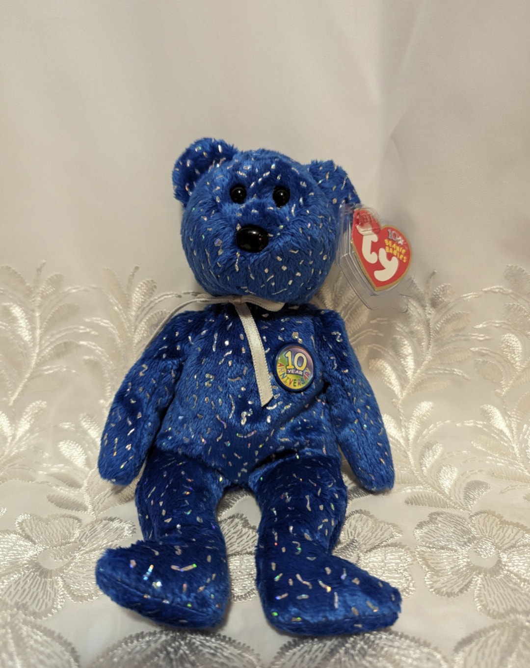 Ty Beanie Baby - Decade the Dark Blue Bear (8.5in) - Etsy