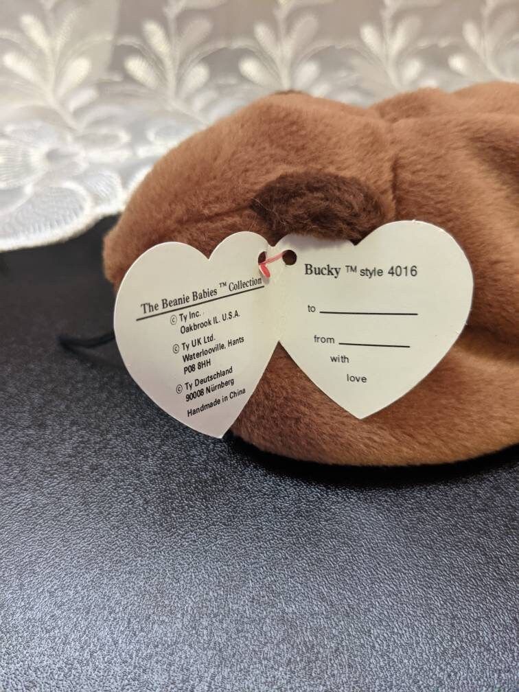 Ty Beanie Babies - Bucky the Beaver - Near Mint 3 Gen Hang Tag & 2nd ...