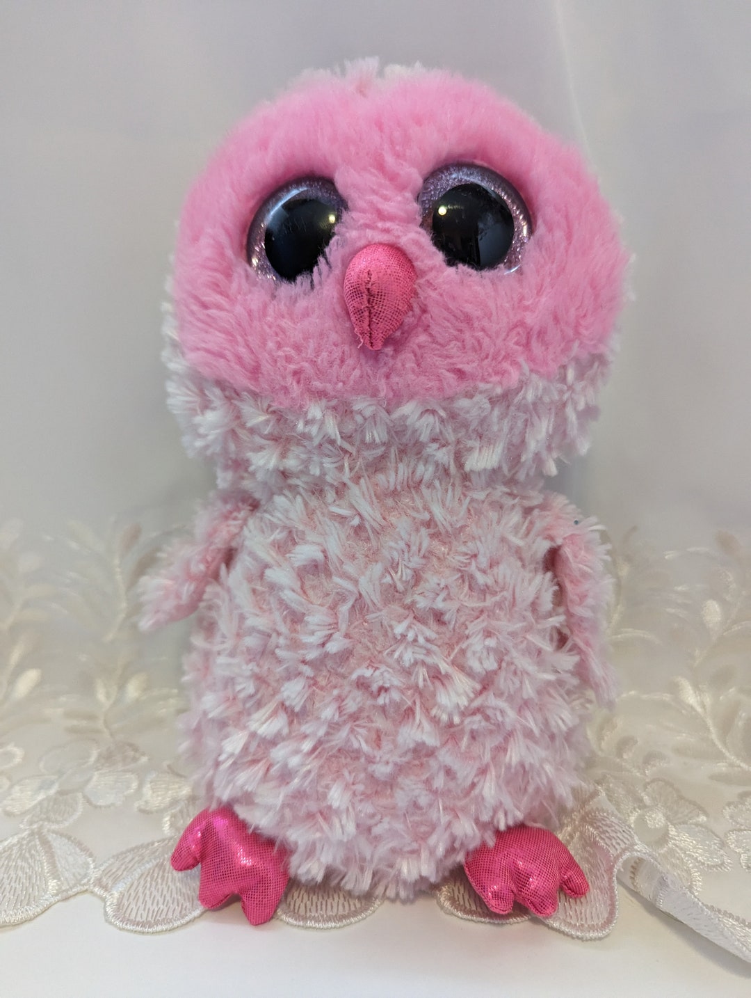 Seller Away Jan 13 27 Ty Beanie Boos Twiggy the Pink Owl 11 In No Hang ...