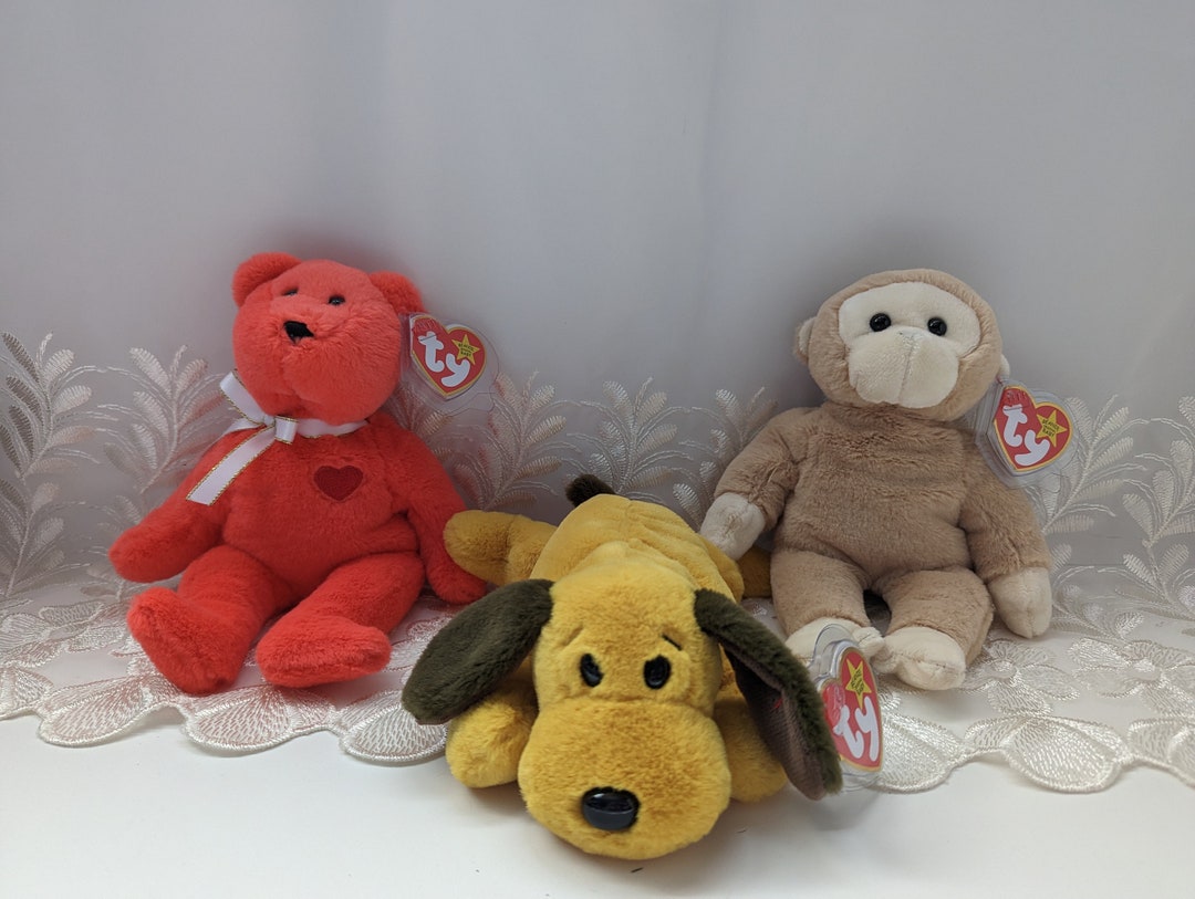 Ty Beanie Babies - Bones II Bongo II Valentino II Lot (9in) 30th ...