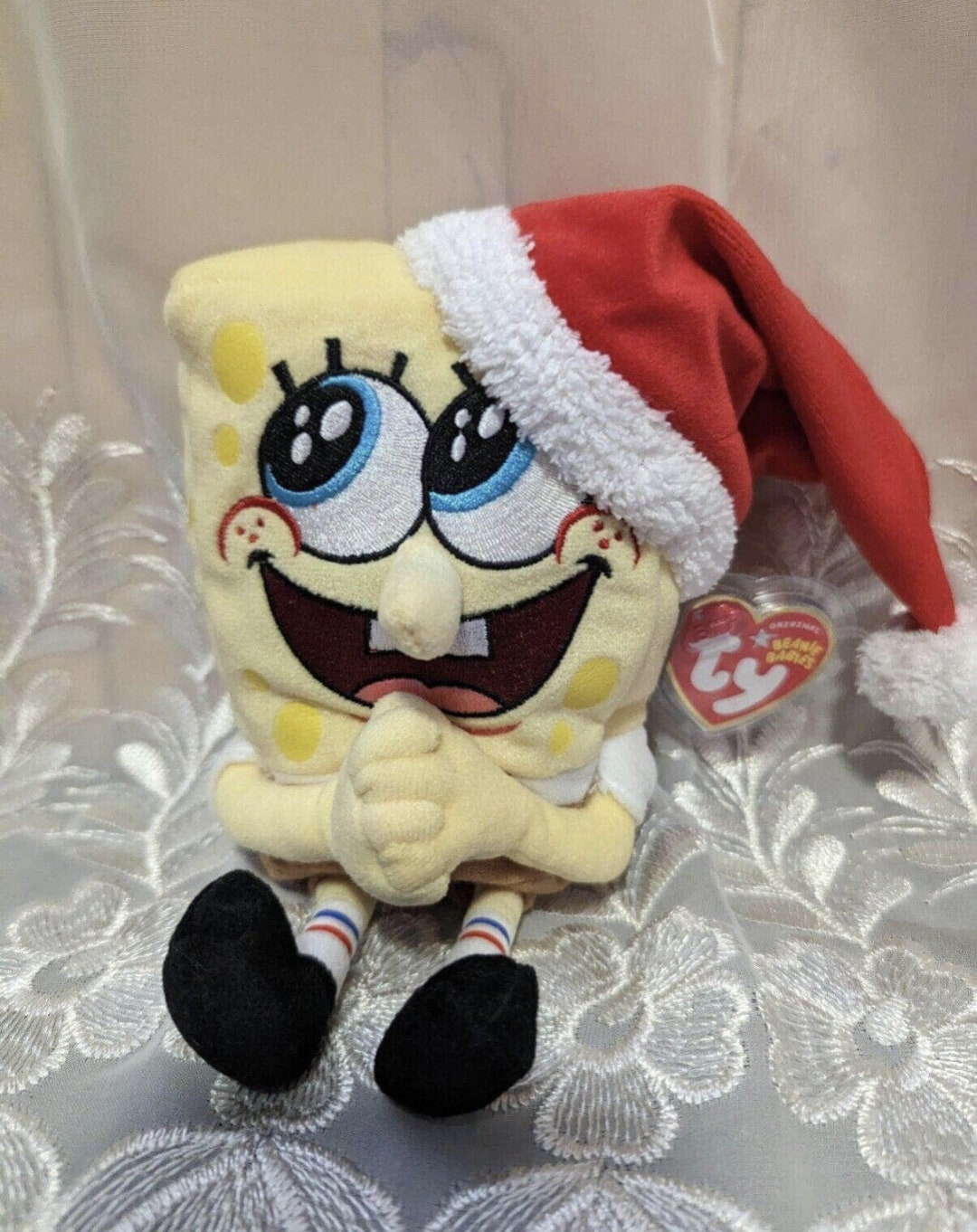 Seller Away May 14 - 28 Ty Beanie Baby - Spongebob Jollyelf With Santa ...