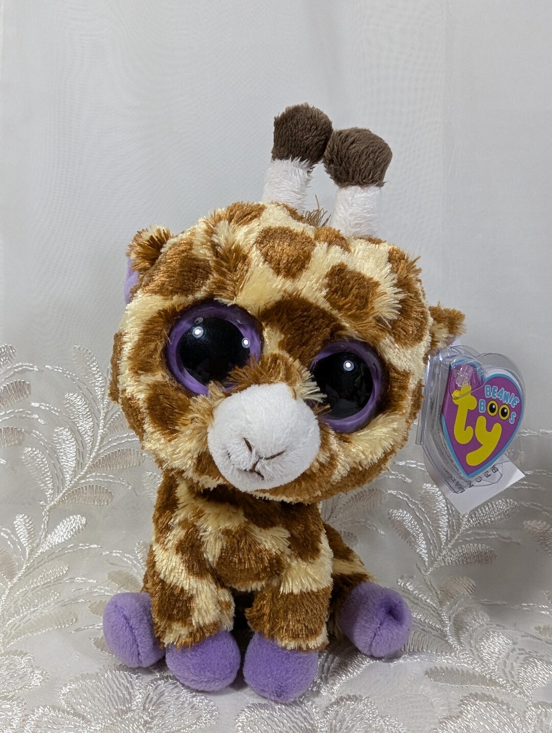 Ty Beanie Boo - Safari the Giraffe (6 In) *rare* First Gen, Purple Tag ...