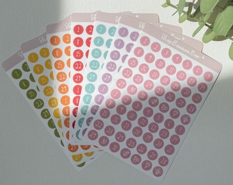 Planner Calendar Number Stickers - Etsy
