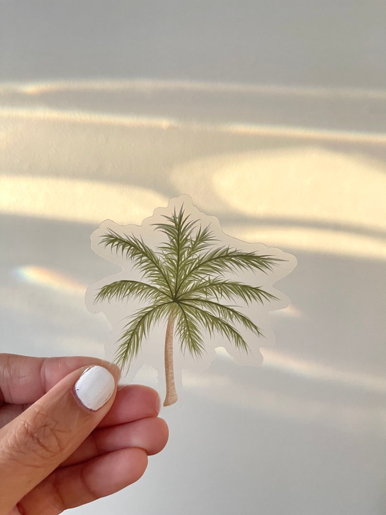 Palm Clear Sticker Die Cut Sticker/palm Tree/waterproof/dishwasher Safe ...
