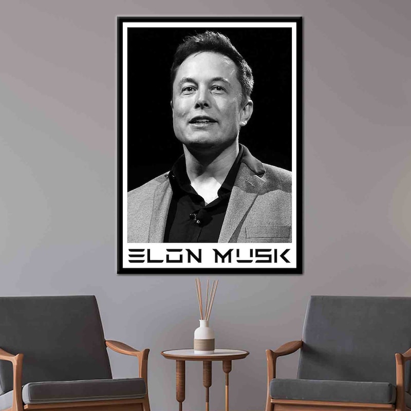 Elon Musk Framed Poster - Etsy