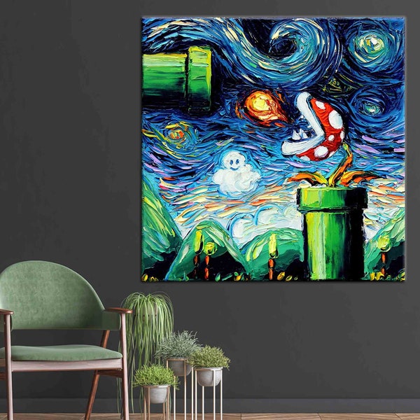 Mario Starry Night Van - Etsy
