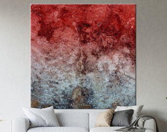 Red Canvas Art | Etsy