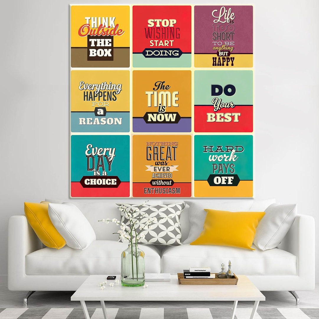 Motivational Canvas, Motivational Wall Decor, Success Quotes ...
