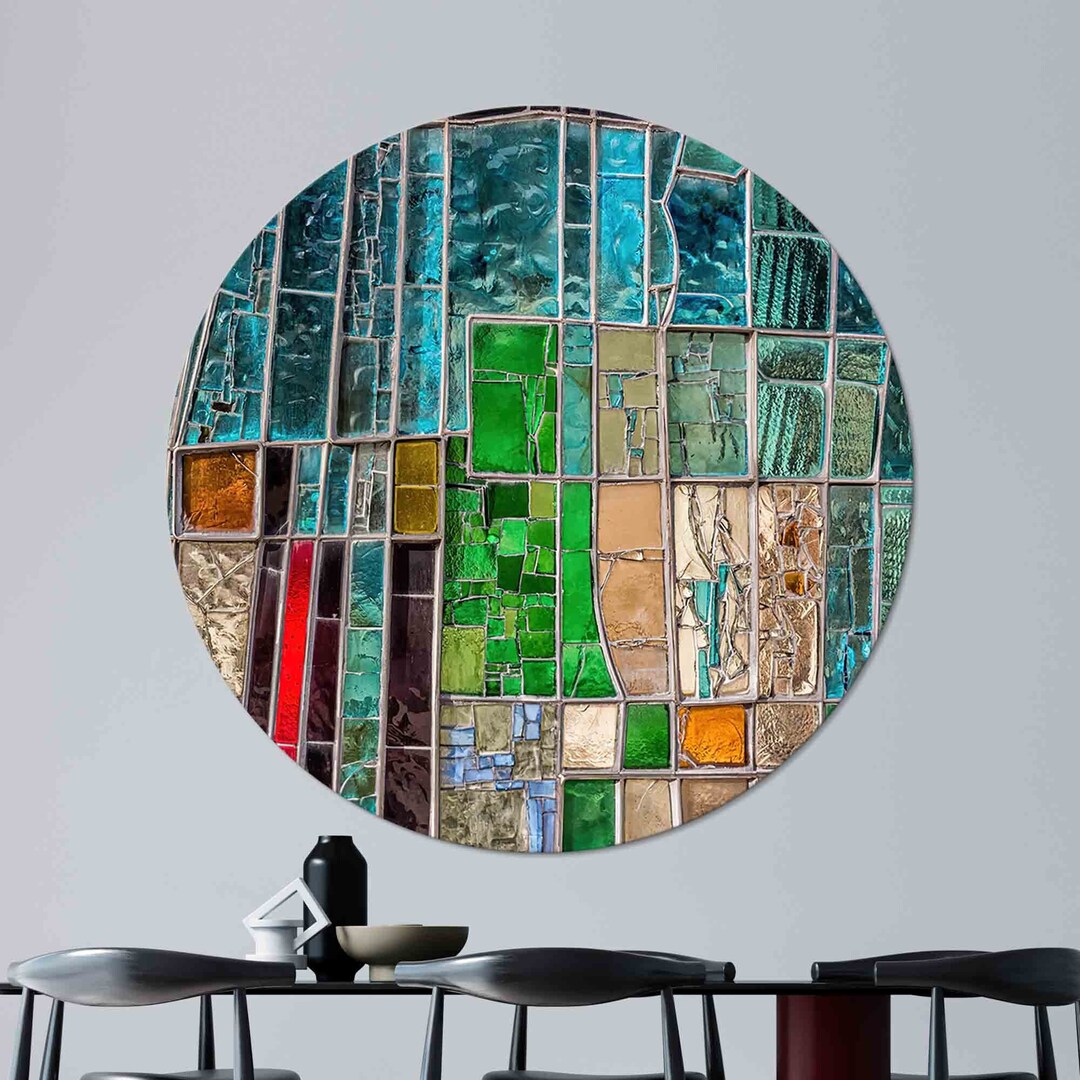 Stained Glass Print: Colorful Tempered Glass Wall Art - Etsy
