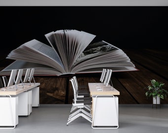 Open Book Wall Mural - Etsy