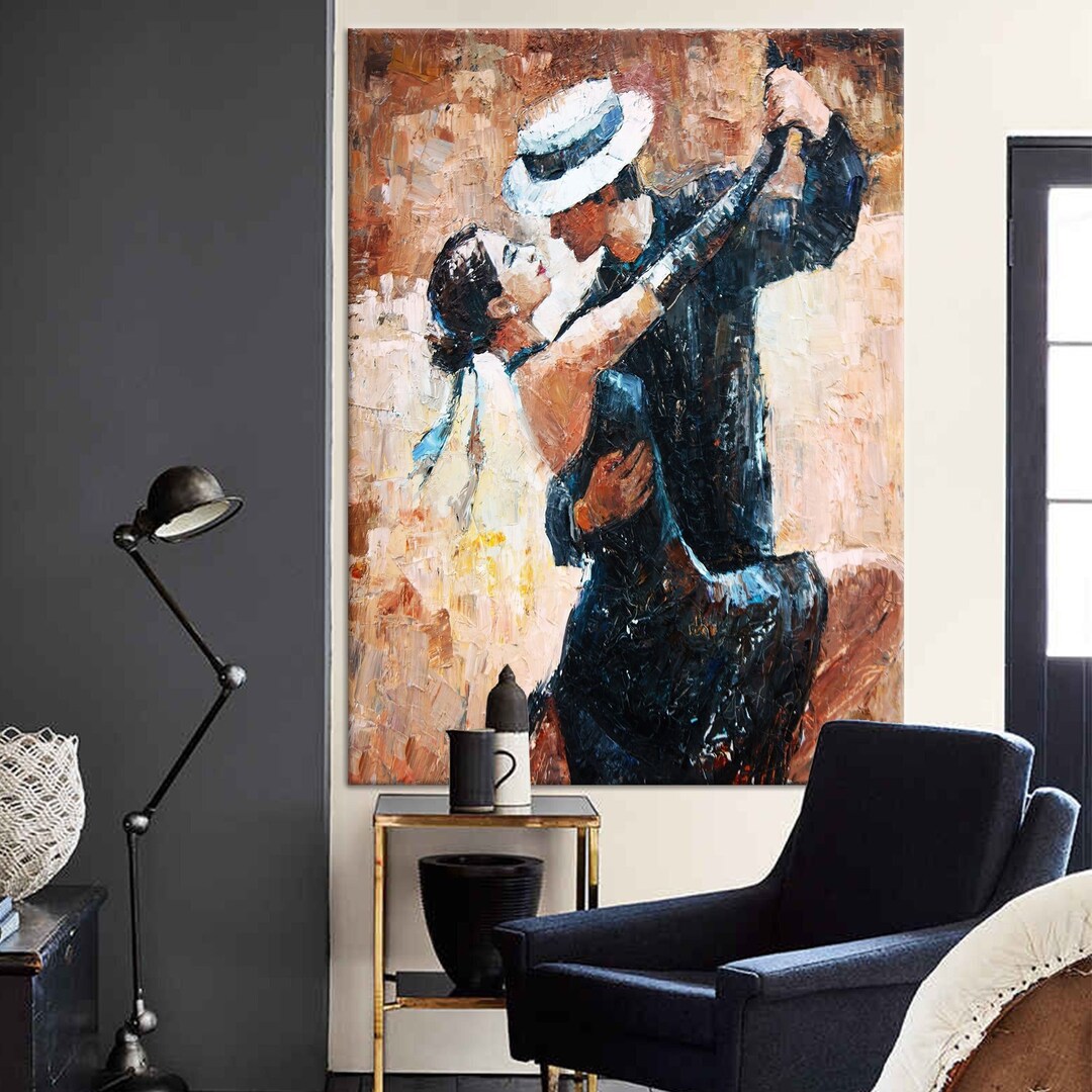 Tango Canvas Wall Art: Romance Dance, Couple Painting - Etsy
