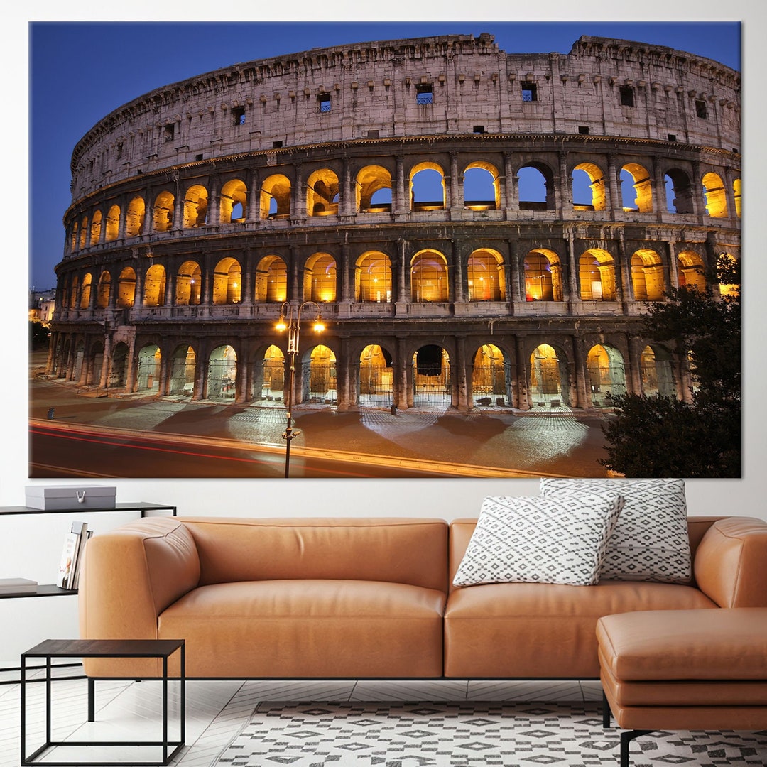 Rome Colosseum Wall Art, Colosseum Canvas, Colosseum Home Decor ...