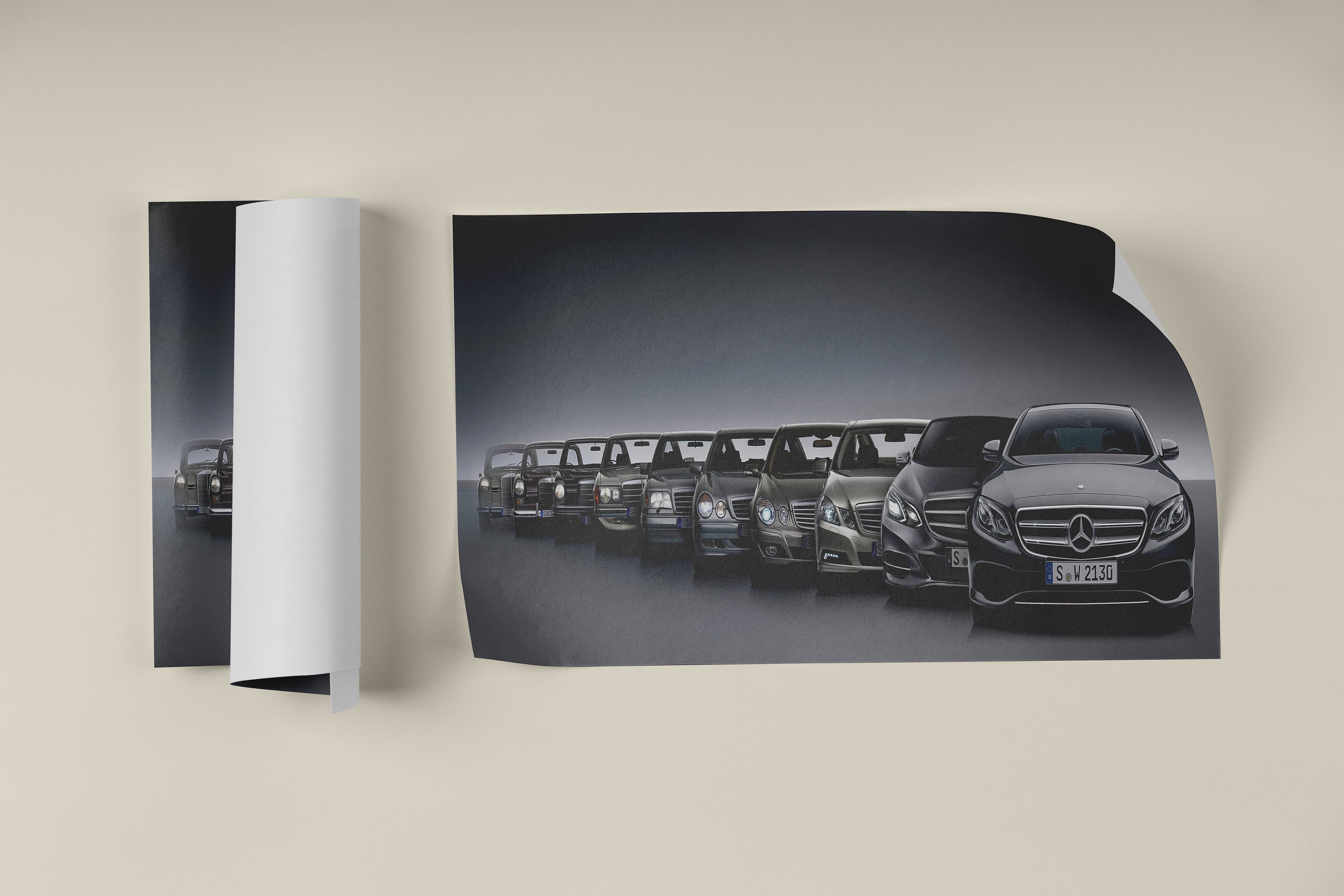 Mercedes Benz E Series Paper Wall Art Custom Wall Paper - Etsy