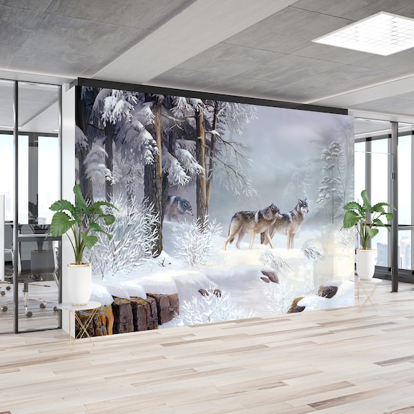Wolf Wallpaper Mural - Etsy