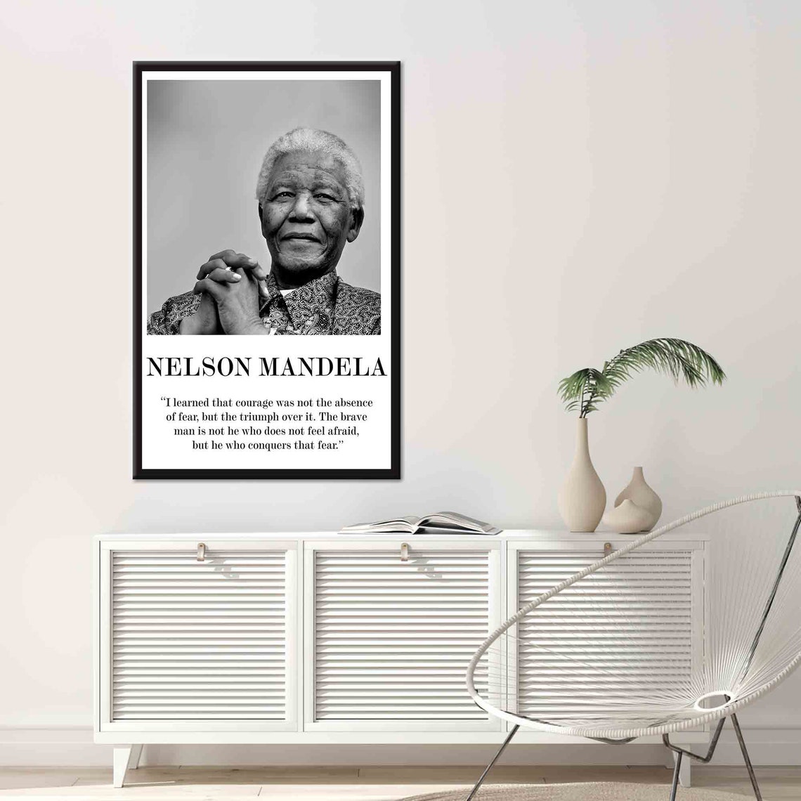 Nelson Mandela Canvas Print: Motivational Quote Art - Etsy