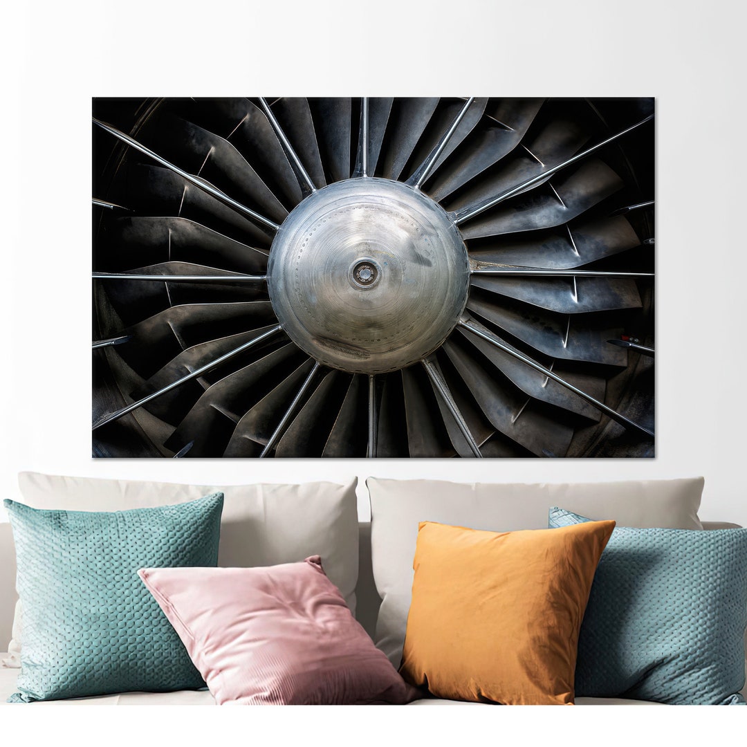 Jet Engine Canvas Print: Modern Industrial Wall Art - Etsy