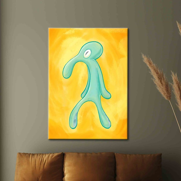 Squidward Painting - Etsy