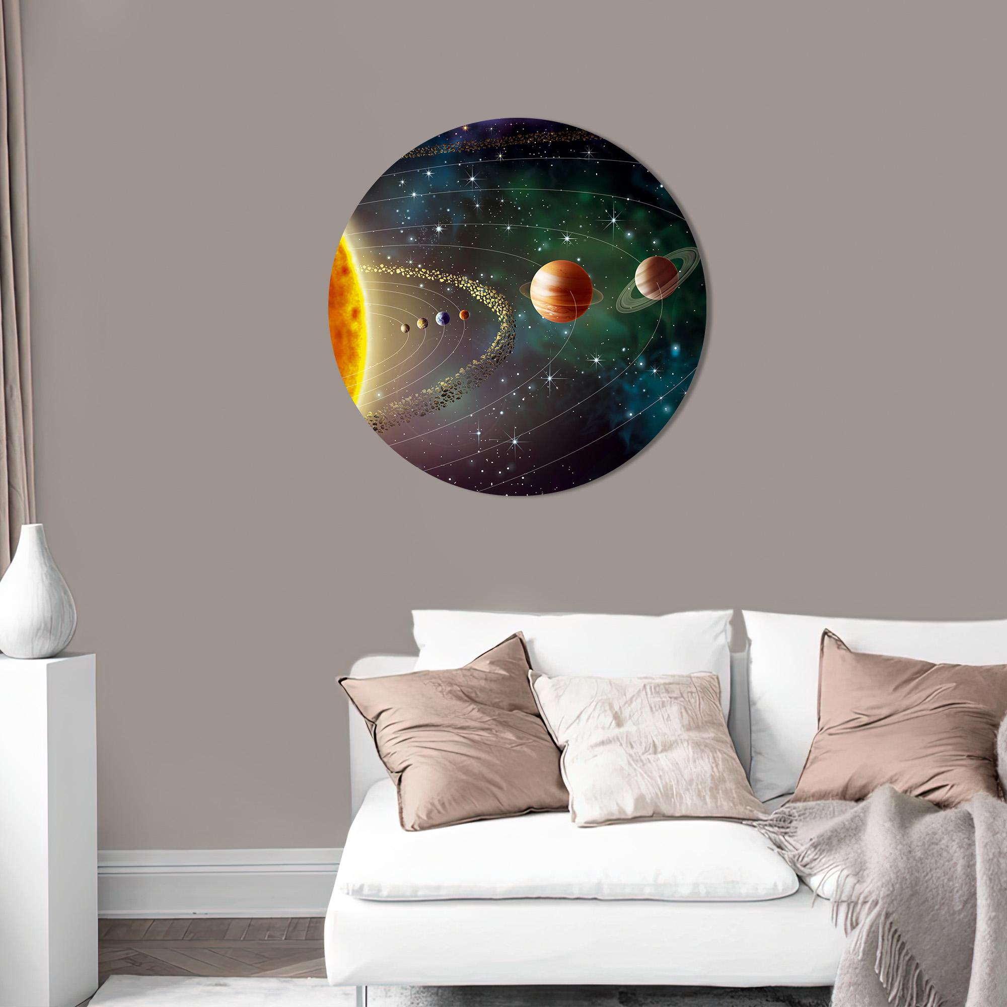 Planets Glass Wall Art: Solar System Decor, Tempered Glass Print - Etsy