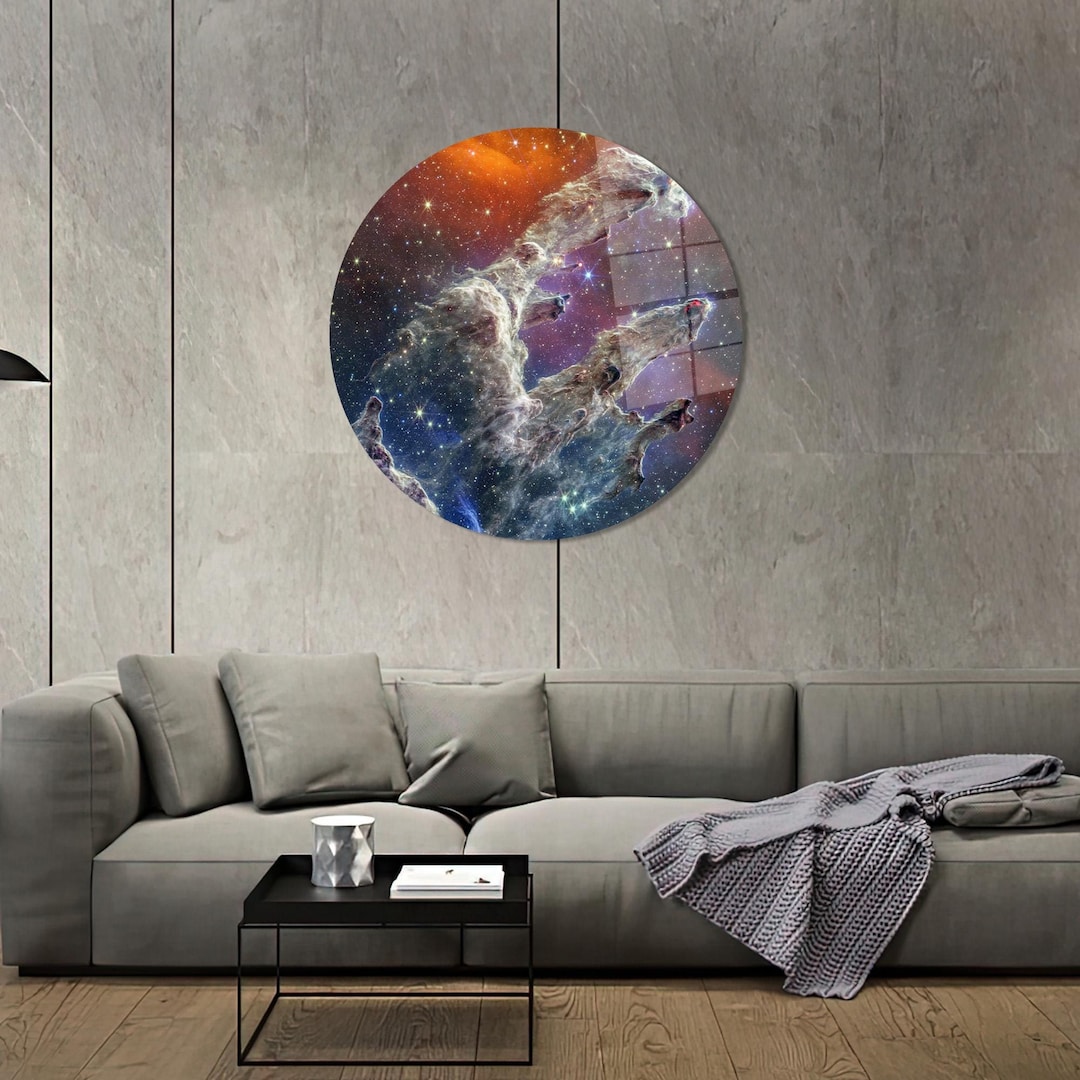 Nebula Glass Wall Art: Pillars of Creation, NASA Decor - Etsy
