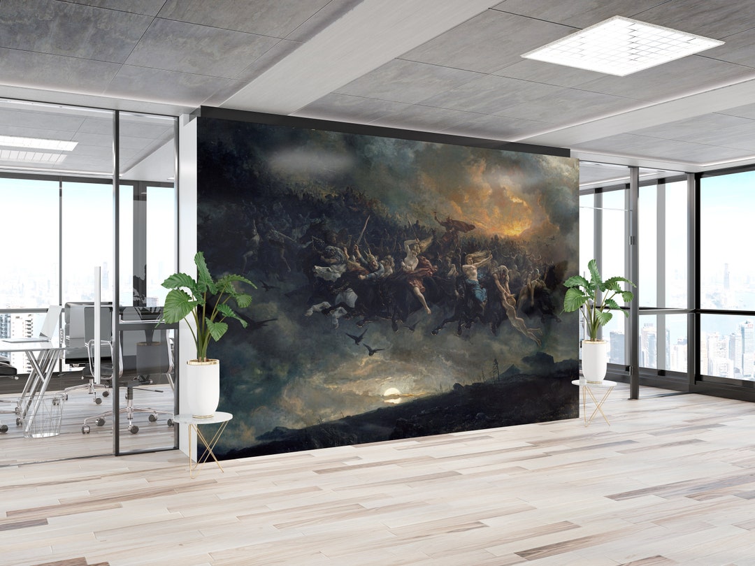 The Wild Hunt of Odin, Bright Wall Paper, Modern Wall Paper, Wall Paper ...