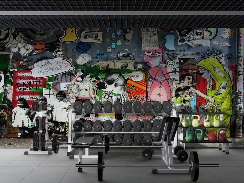 Banksy Graffiti Wall Mural: Abstract Street Art Wallpaper - Etsy New ...