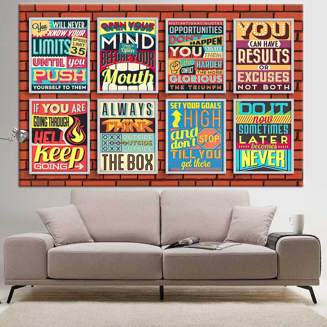 Motivational Canvas, Motivational Wall Art, Office Decor, Workplace ...