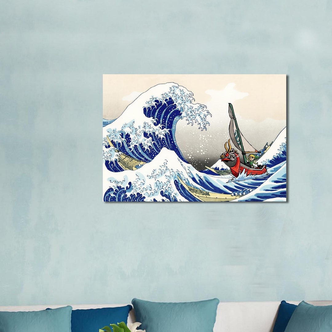 Windwaker Wall Art, the Legend of Zelda Windwaker the Great Wave off ...