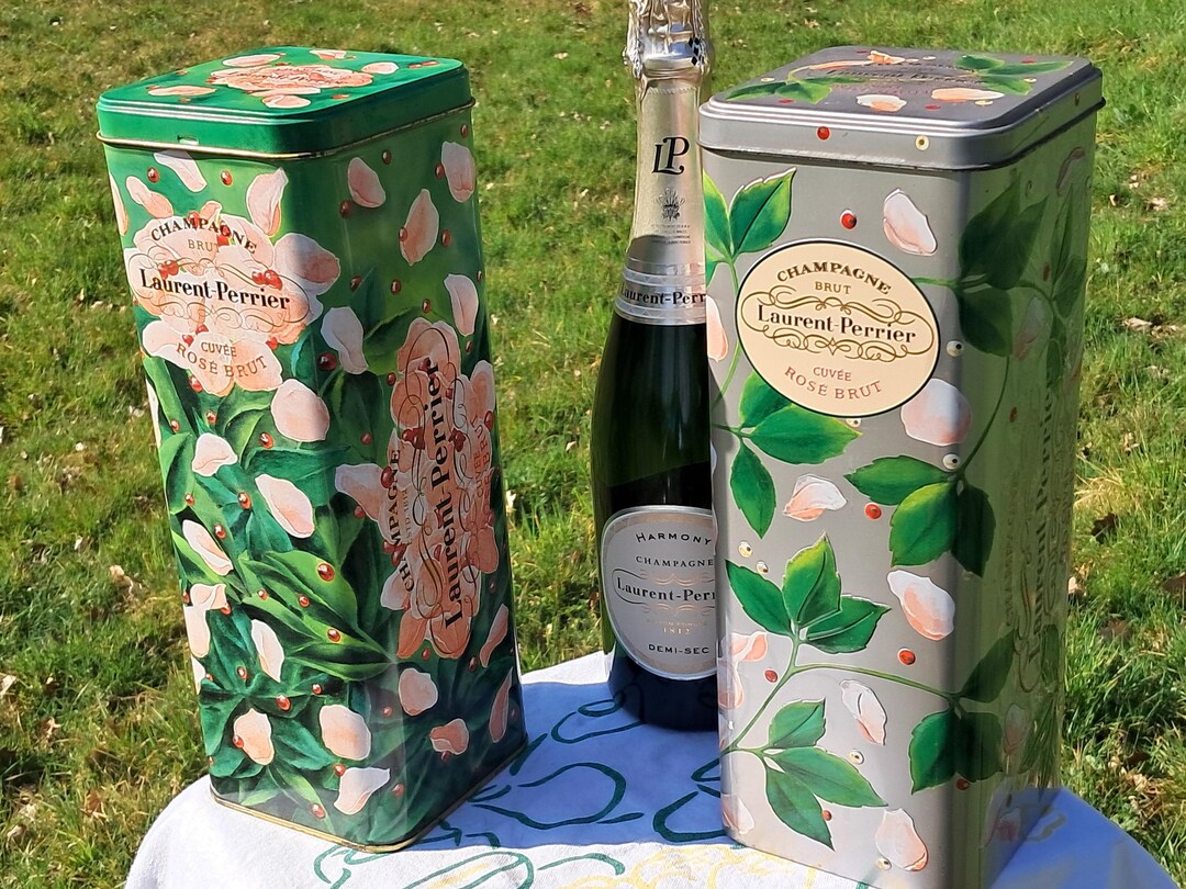 Very Rare & Vintage : Set of Two Laurent Perrier Rosé Metal Cans - for ...