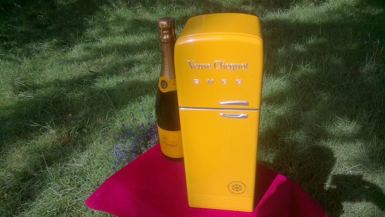 Very Rare : Veuve Clicquot SMEG Orange Fridge Box for Champagne Bottle ...