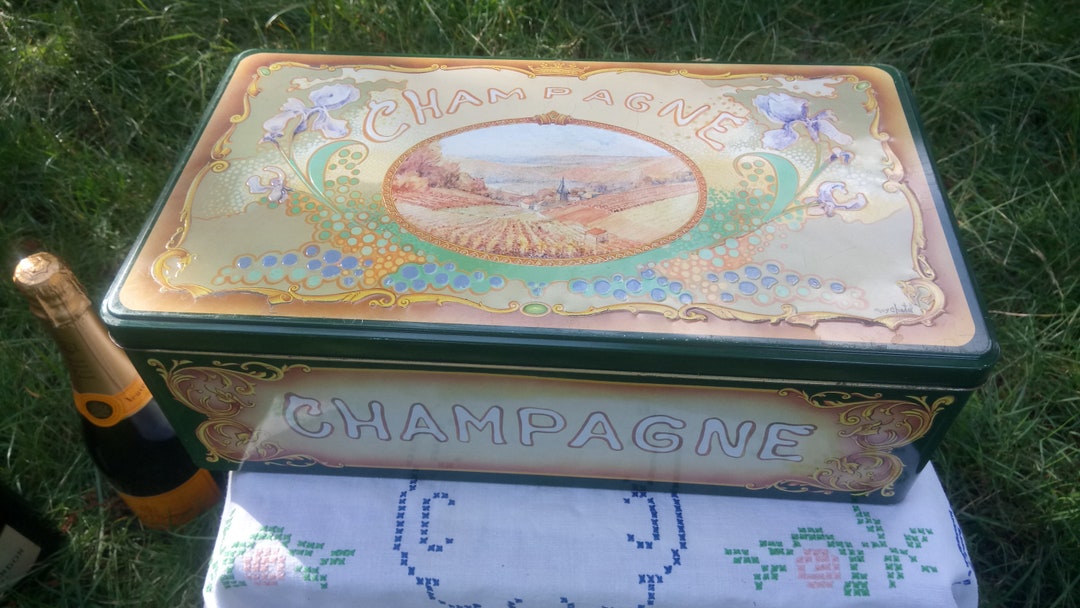 Very Rare & Vintage : Authentic Metal Champagne Can - for 2 Champagne ...