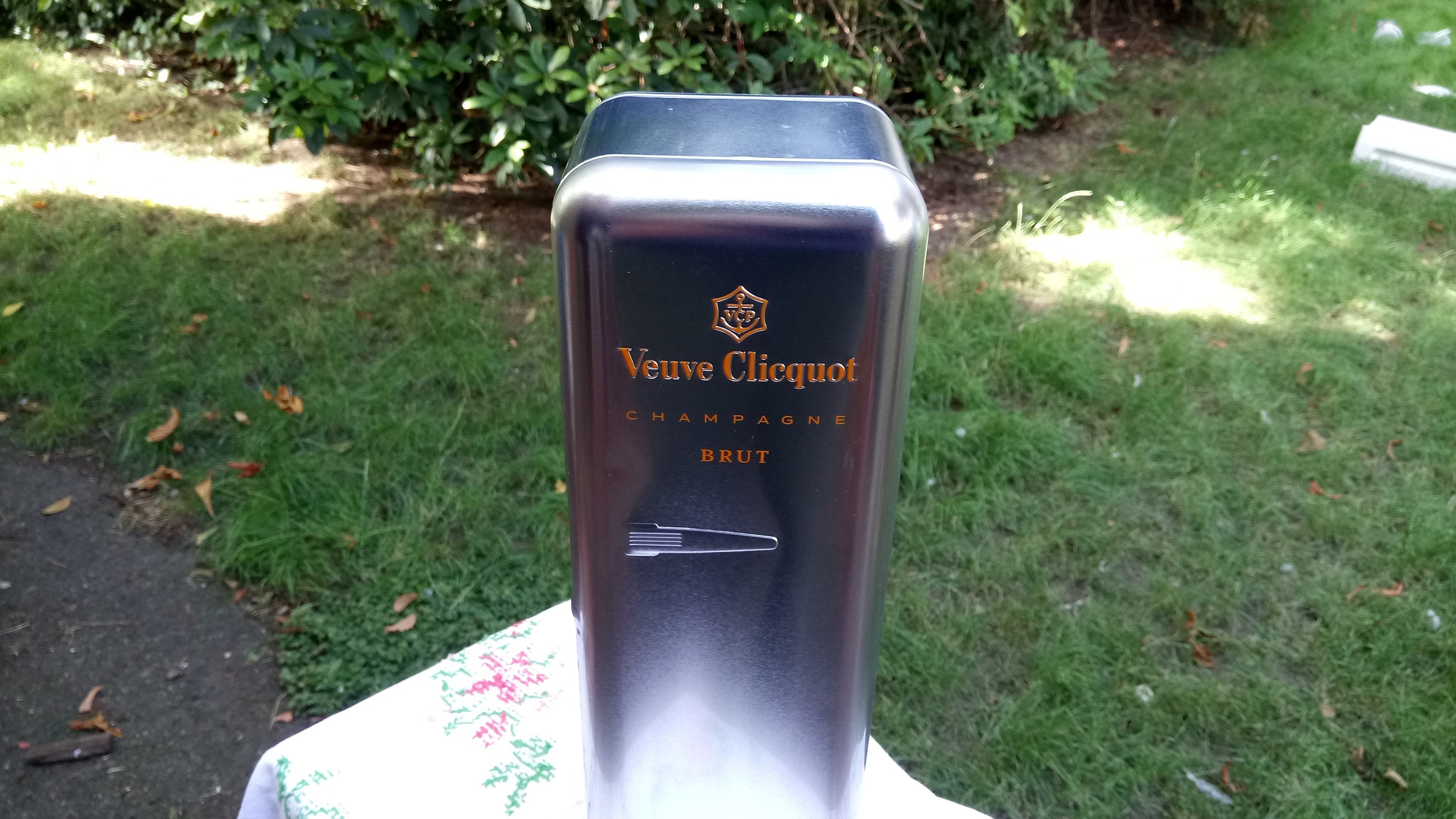 Very Rare : Veuve Clicquot Fridge Box Silver Color for Champagne Bottle ...
