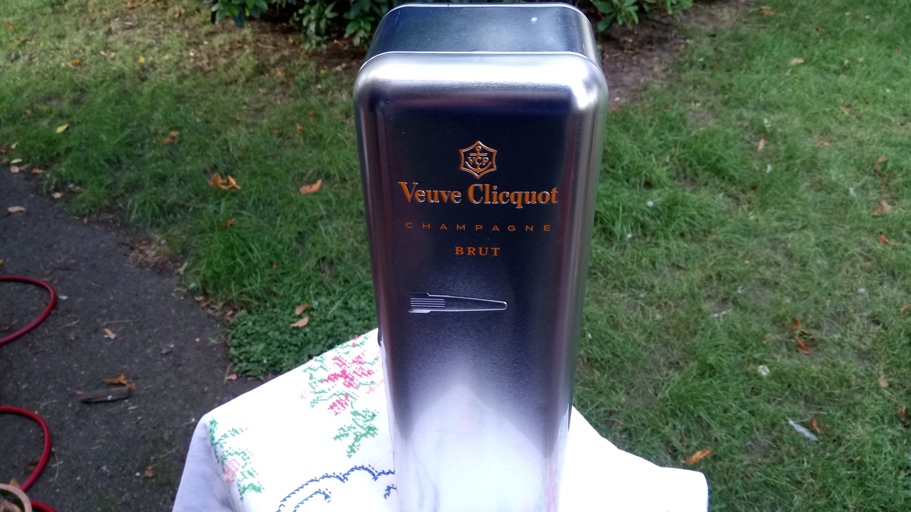 Very Rare : Veuve Clicquot Fridge Box Silver Color for Champagne Bottle ...