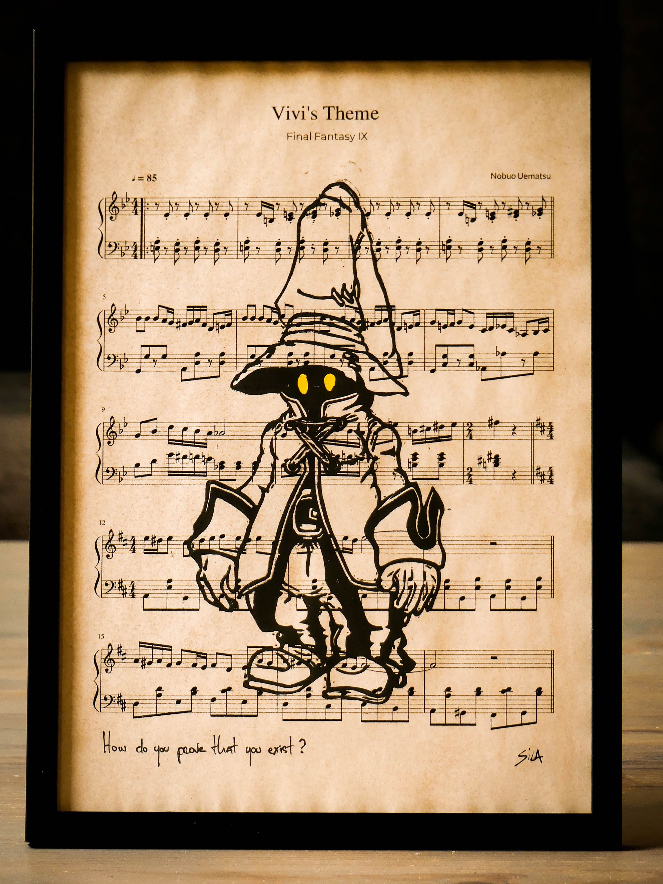 Vivi Final Fantasy IX Linocut - Etsy