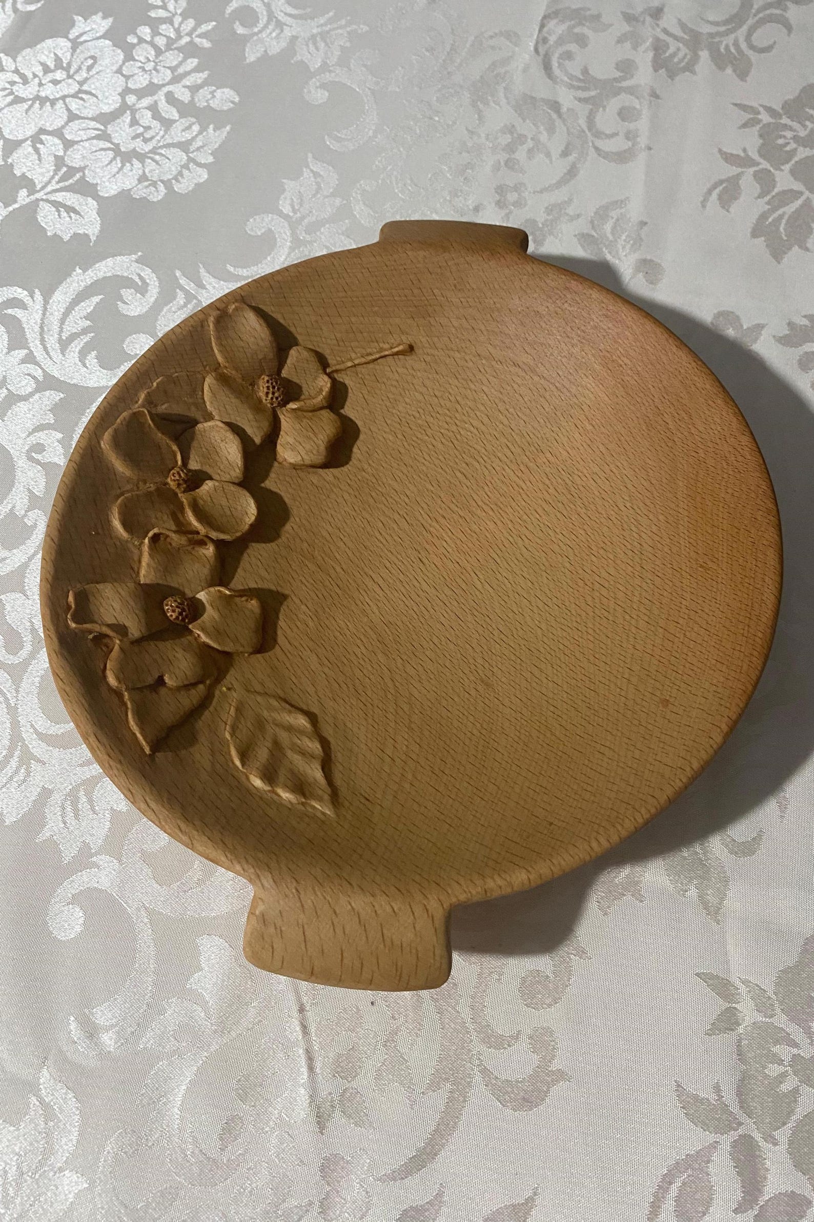 Handmade, Floral Wooden Carved Plate, Unique - Etsy