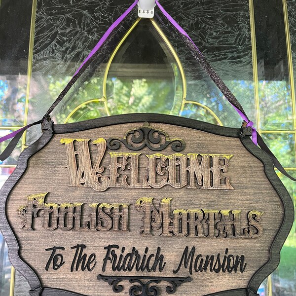 Haunted Mansion Welcome Sign - Etsy