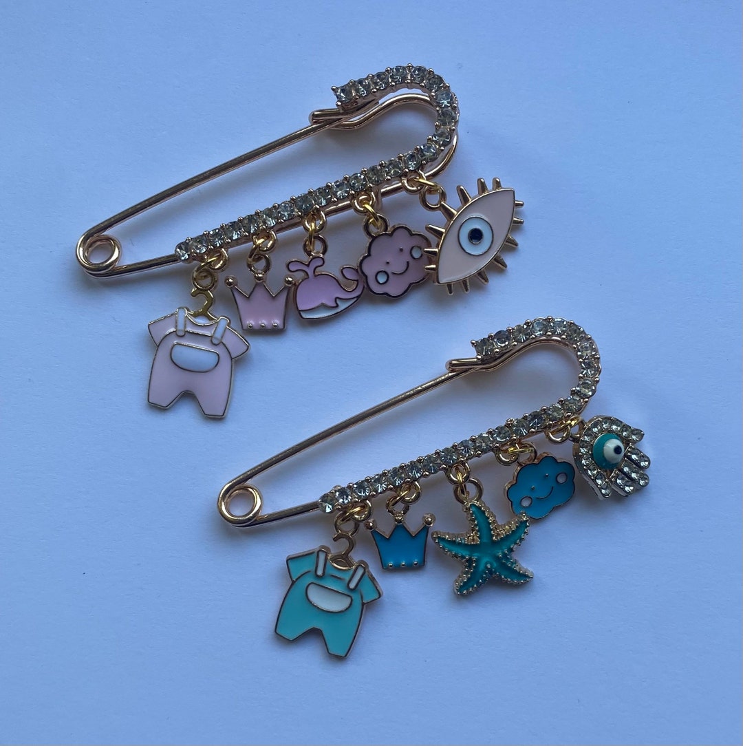 Baby Evil Eye Safety Pin Pregnancy Pin - Etsy