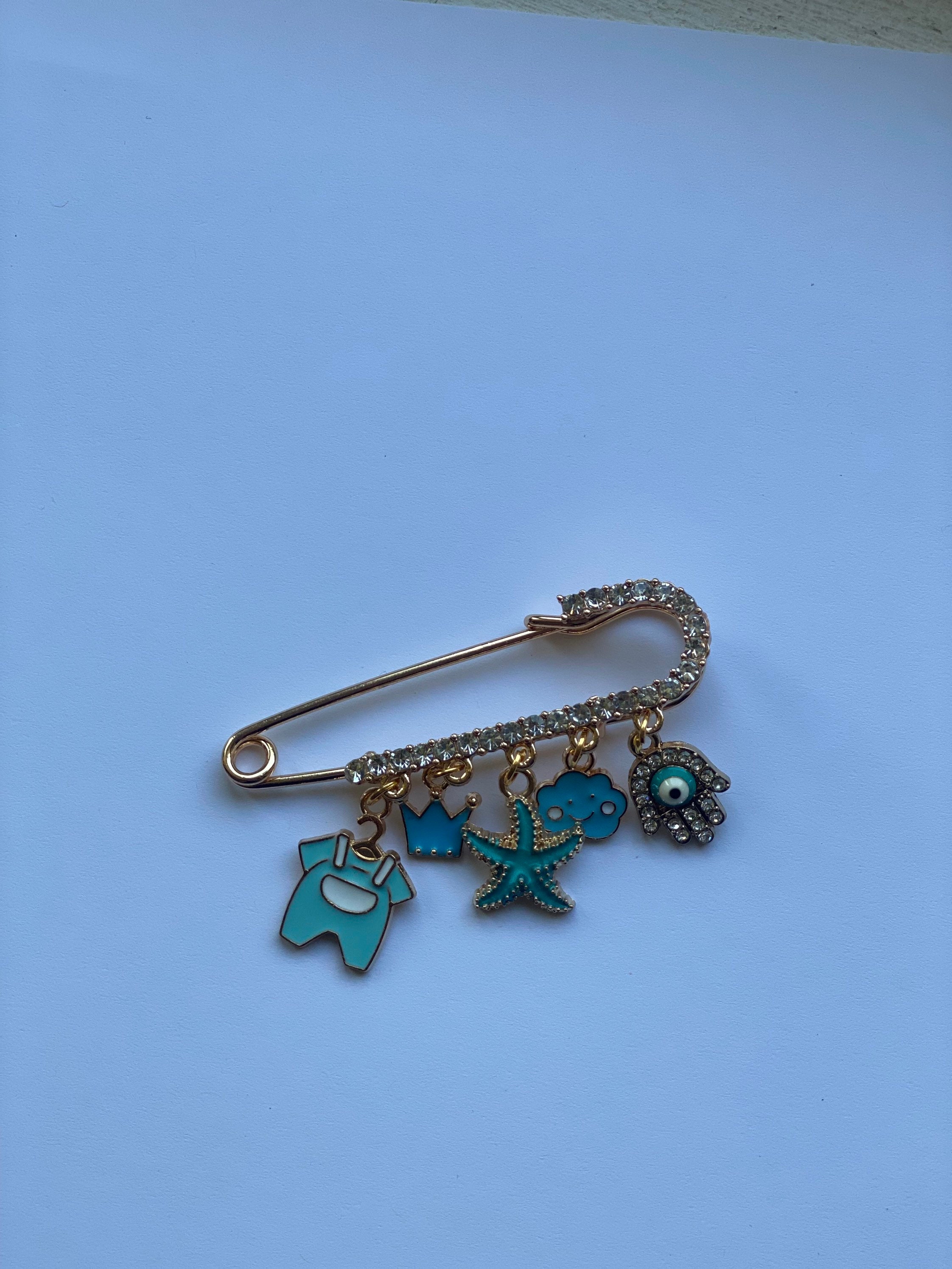 Baby Evil Eye Safety Pin Pregnancy Pin - Etsy