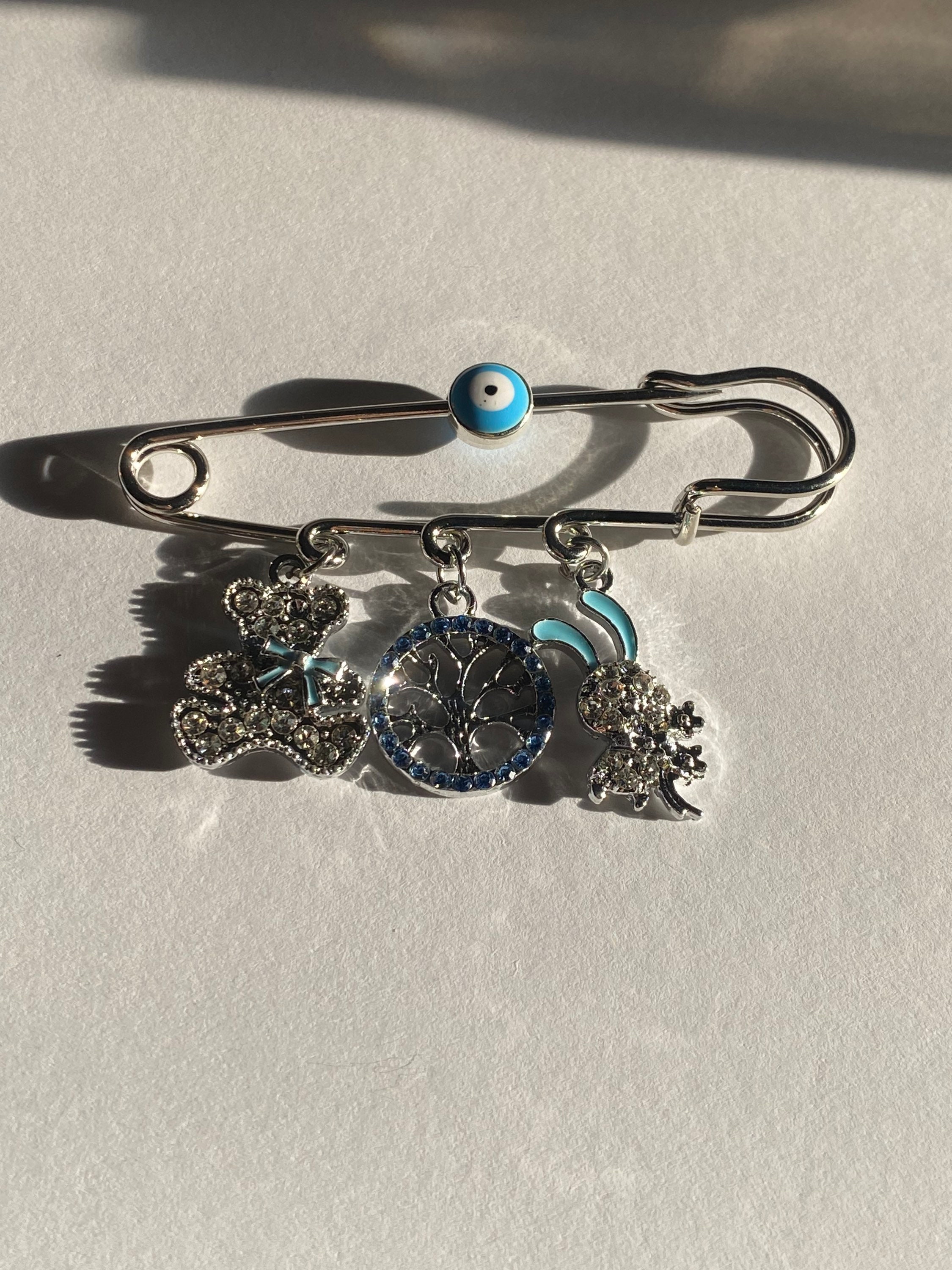 Baby Safety Evil Eye Safety Pin Pregnancy Pin - Etsy