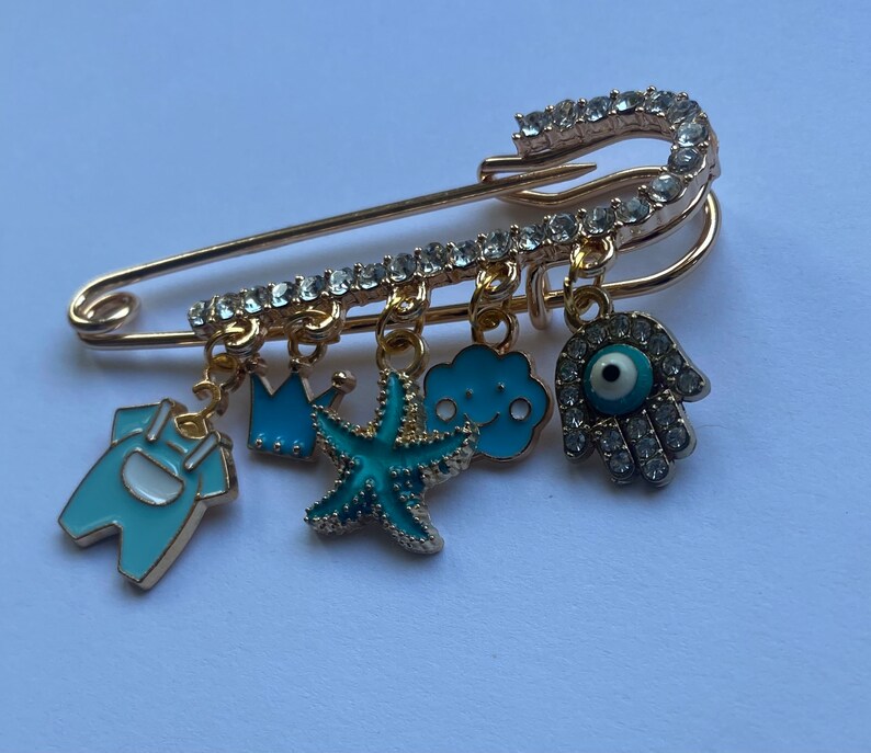 Baby Evil Eye Safety Pin Pregnancy Pin - Etsy