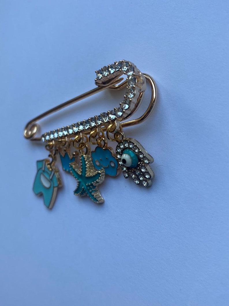 Baby Evil Eye Safety Pin Pregnancy Pin - Etsy