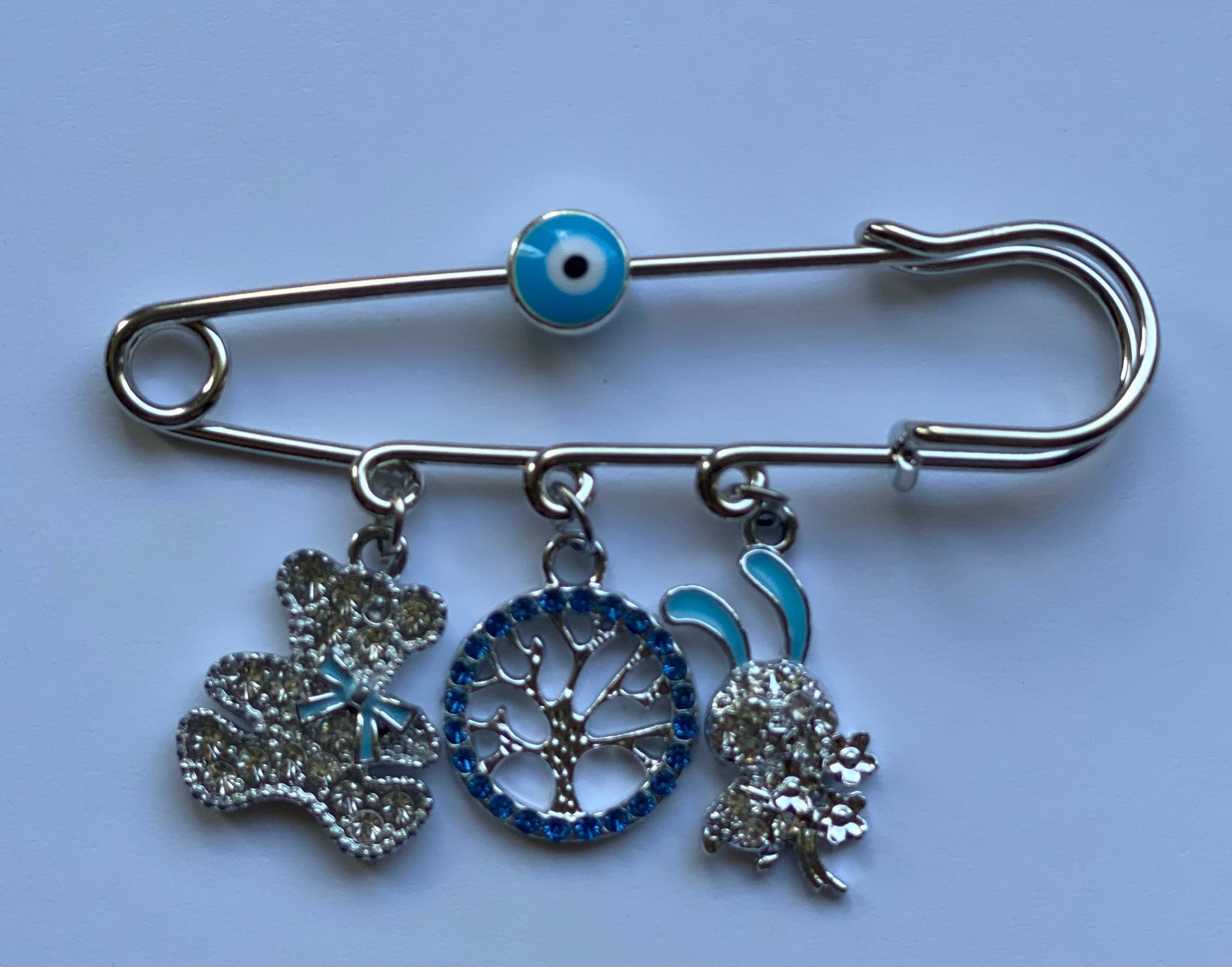 Baby Safety Evil Eye Safety Pin Pregnancy Pin - Etsy