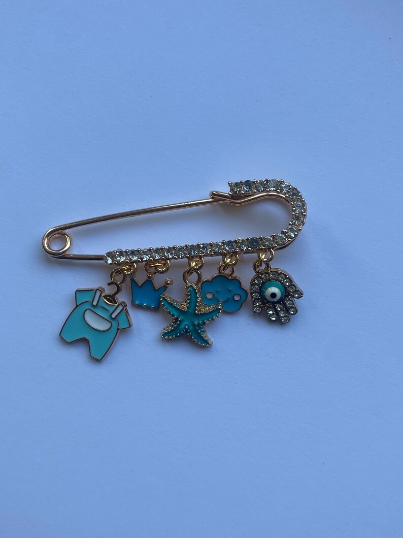 Baby Evil Eye Safety Pin Pregnancy Pin - Etsy