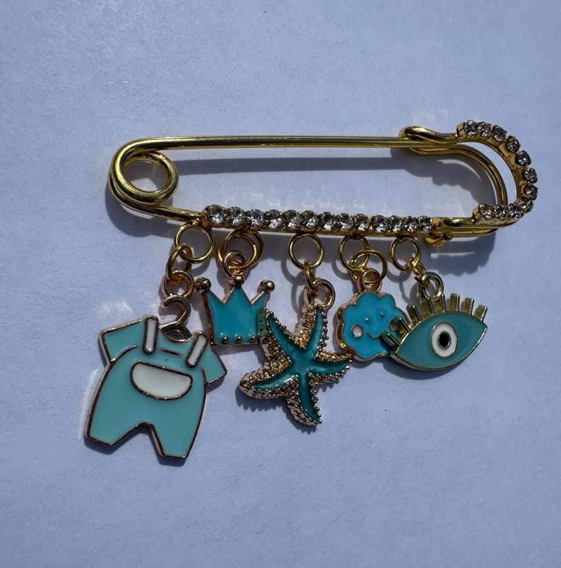 Baby Evil Eye Safety Pin Pregnancy Pin - Etsy